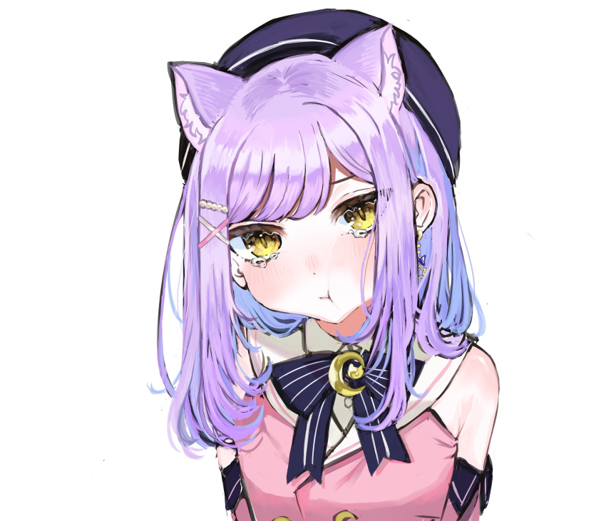 Safebooru - 1girl absurdres animal ears armpit crease beret bow bowtie ...