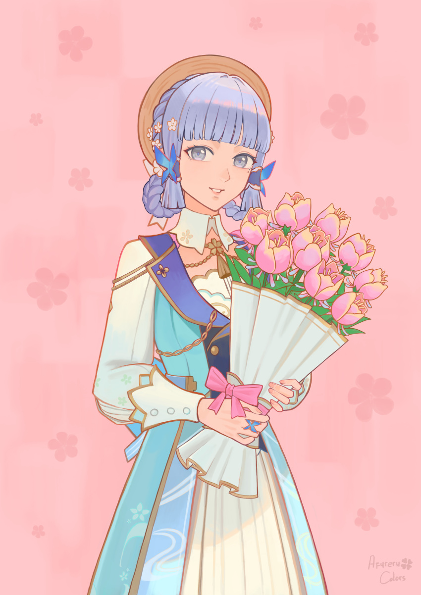 Safebooru - 1girl absurdres afureru colors back bow blue bow blue dress blue eyes blue hair ...