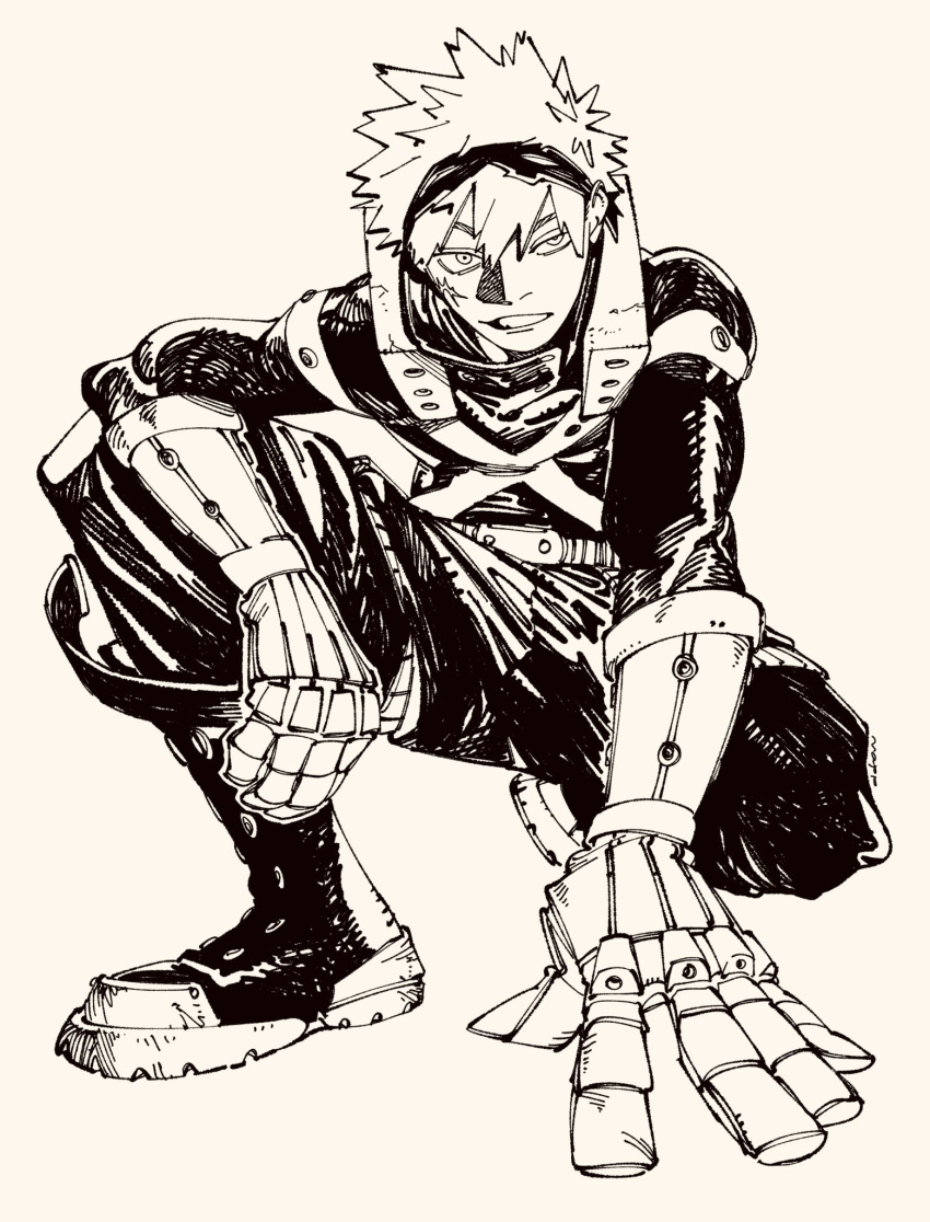 Safebooru - 1boy arm support bakugou katsuki belt boku no hero academia ...