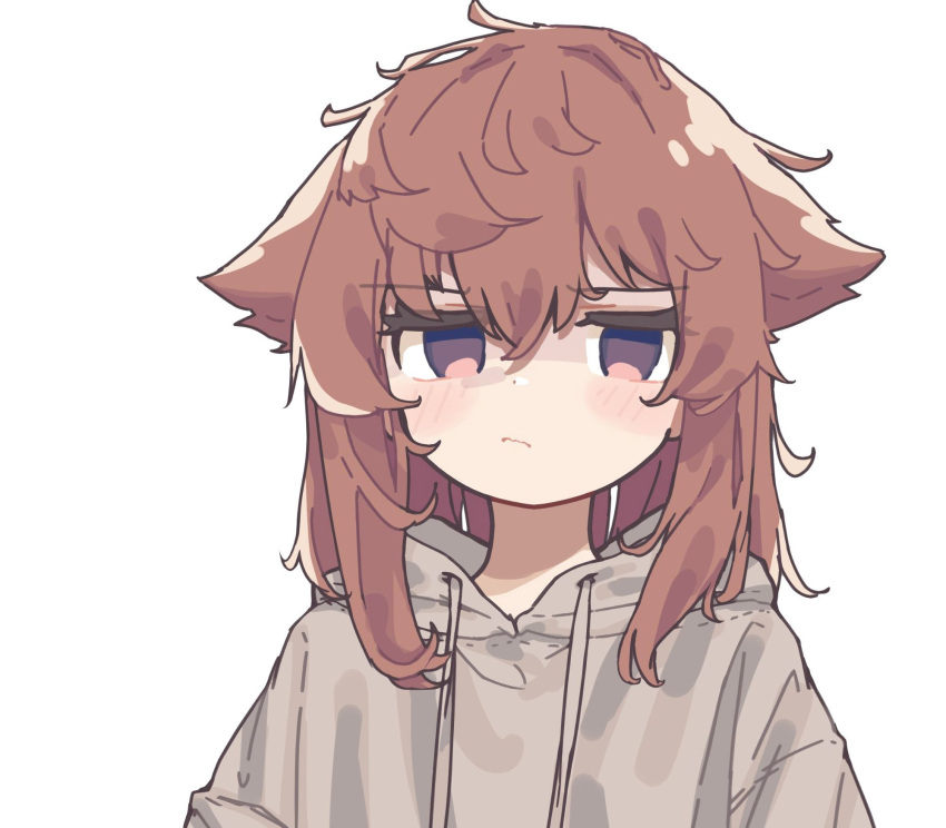 Safebooru - 1girl aoi tori blush brown eyes brown hair closed mouth collared shirt hair between ...