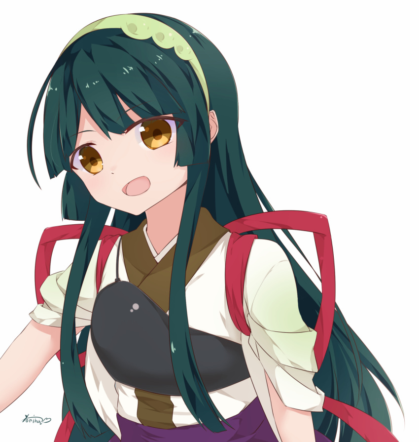 Safebooru - 1girl :d aqua hair artist name eyes visible through hair gradient clothes gradient ...