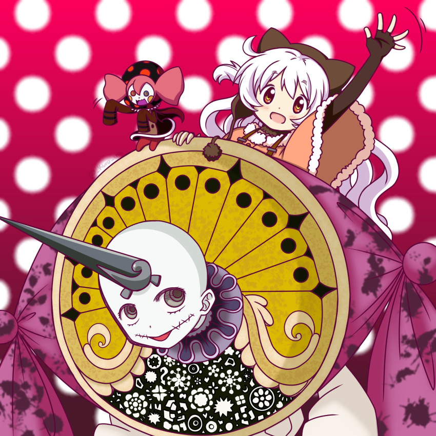 Safebooru - 1girl 1other bald charlotte (madoka magica) highres horns kuro ink looking at ...