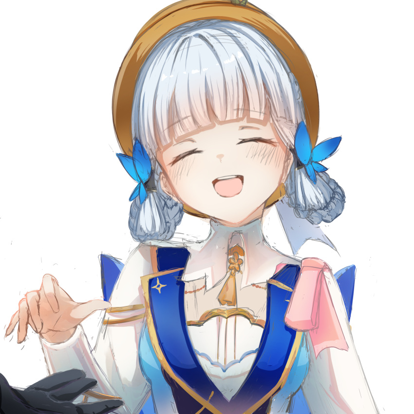 Safebooru - 1girl back bow blue bow blue dress blue hair blunt bangs blunt tresses bow braid ...