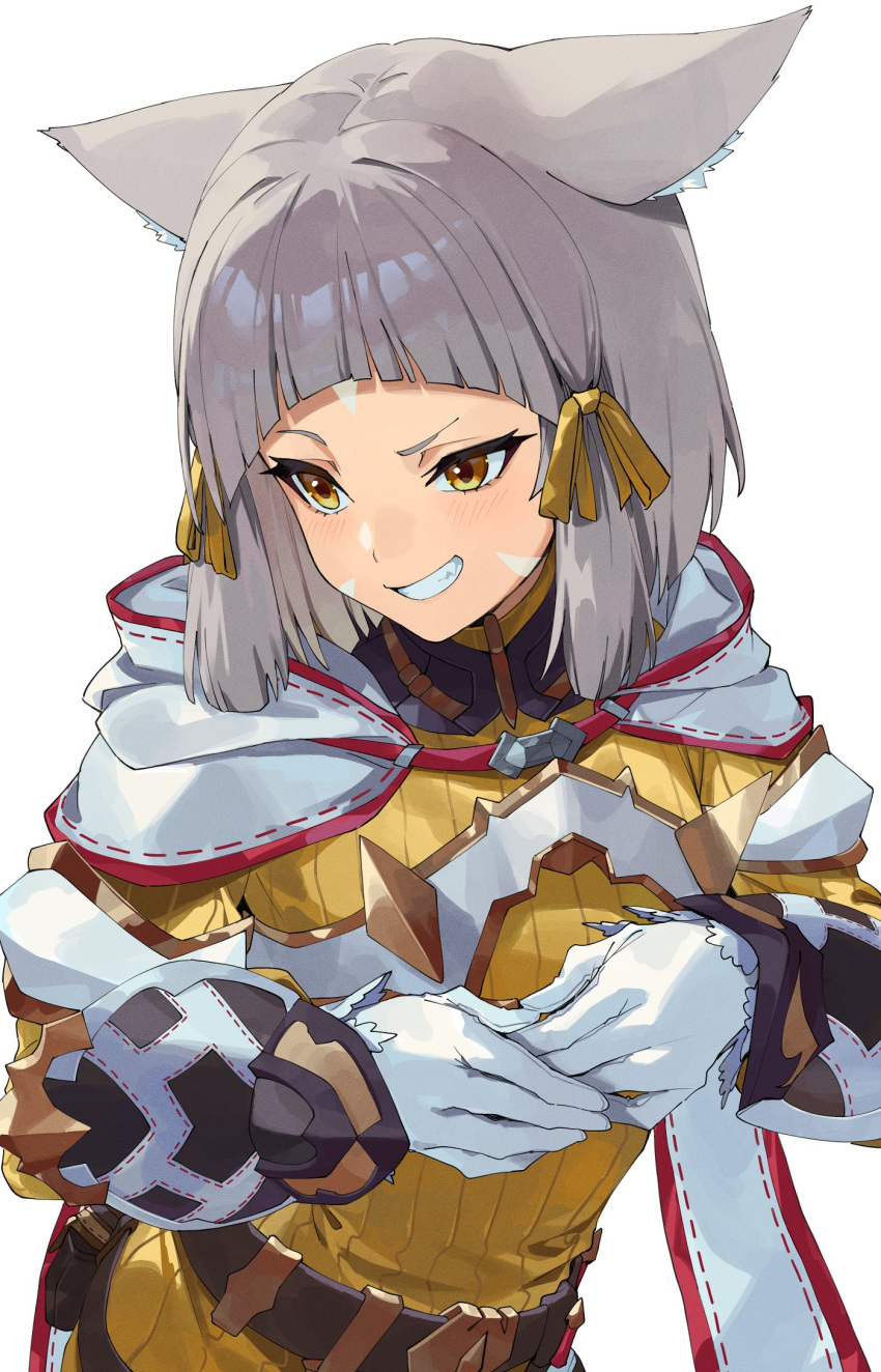 Safebooru - 1girl animal ears belt black belt blunt bangs bodysuit cat ears commentary facial ...