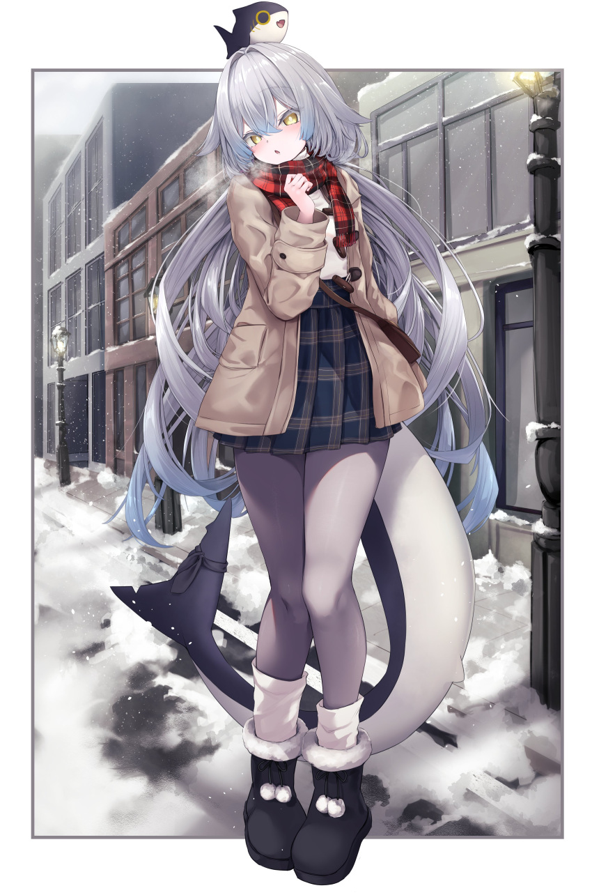 Safebooru - 1girl absurdres alternate costume animal on head ankle socks bag black boots black ...