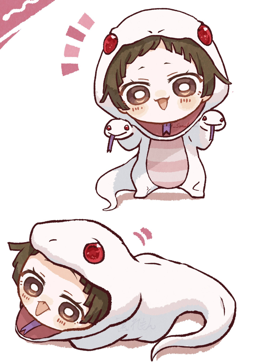 Safebooru - 1girl :p absurdres animal costume blush bright pupils brown ...