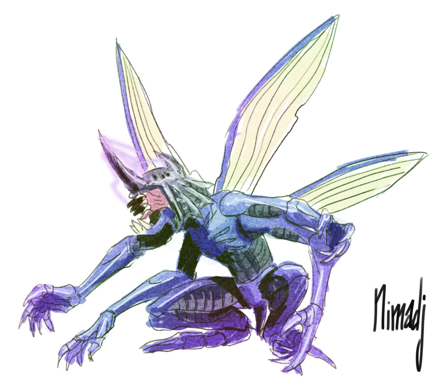Safebooru - bug digimon digimon (creature) exoskeleton highres horns ...