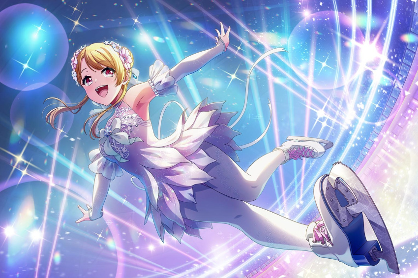 Safebooru - aimoto rinku blonde hair d4dj dress long hair red eyes smile | 5631429