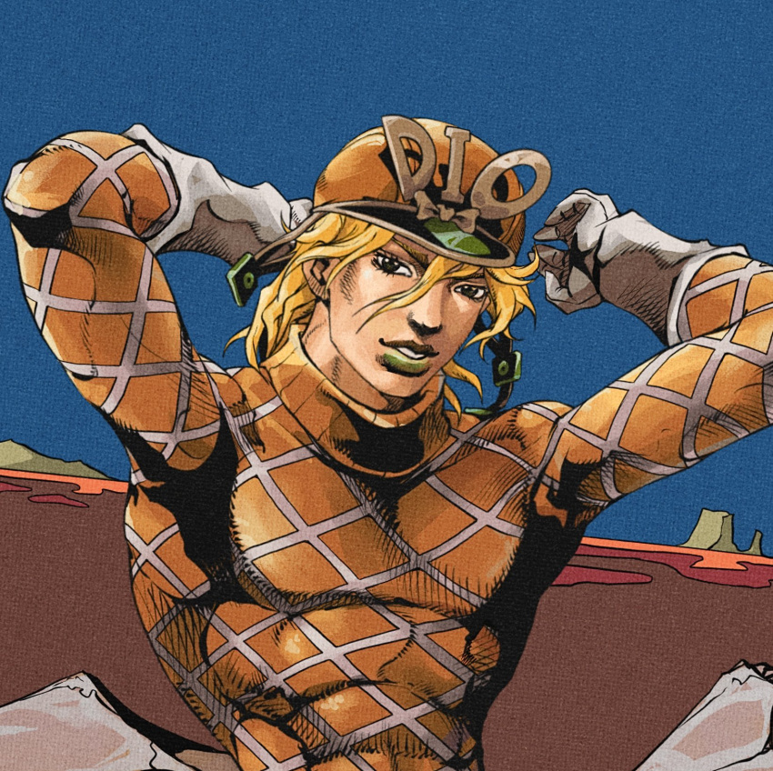 Safebooru - 1boy argyle clothes argyle sweater ark nemesis blonde hair blue sky bow character ...