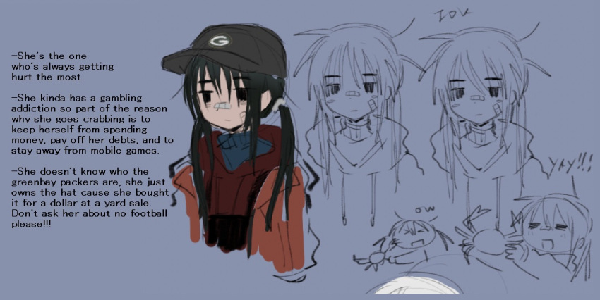 Safebooru - 1girl artist request bags under eyes bandaid bandaid on cheek bandaid on face ...