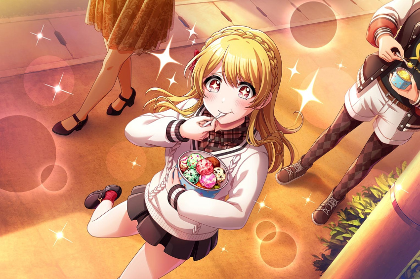 Safebooru - aimoto rinku blonde hair d4dj dress long hair red eyes smile | 5631428