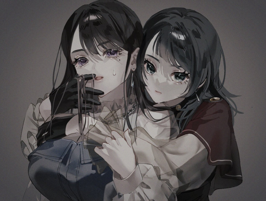 Safebooru - 2girls bang dream! bang dream! it's mygo!!!!! black gloves black hair blue eyes ...