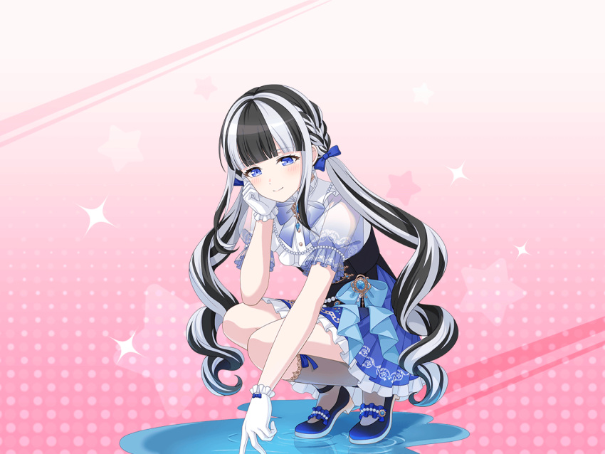 Safebooru - bang dream! black hair blue eyes dress long hair pareo (bang dream!) smile | 5629318