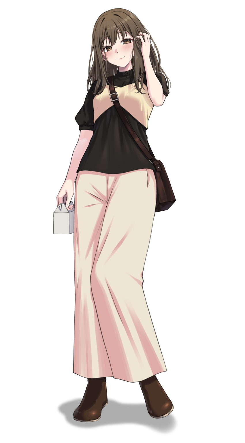 Safebooru - 1girl absurdres bag bang dream! bang dream! it's mygo!!!!! black shirt brown bag ...