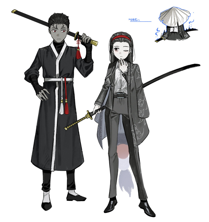 Safebooru - 1girl 2boys absurdres aeng-du (project moon) asdf1211950 ...