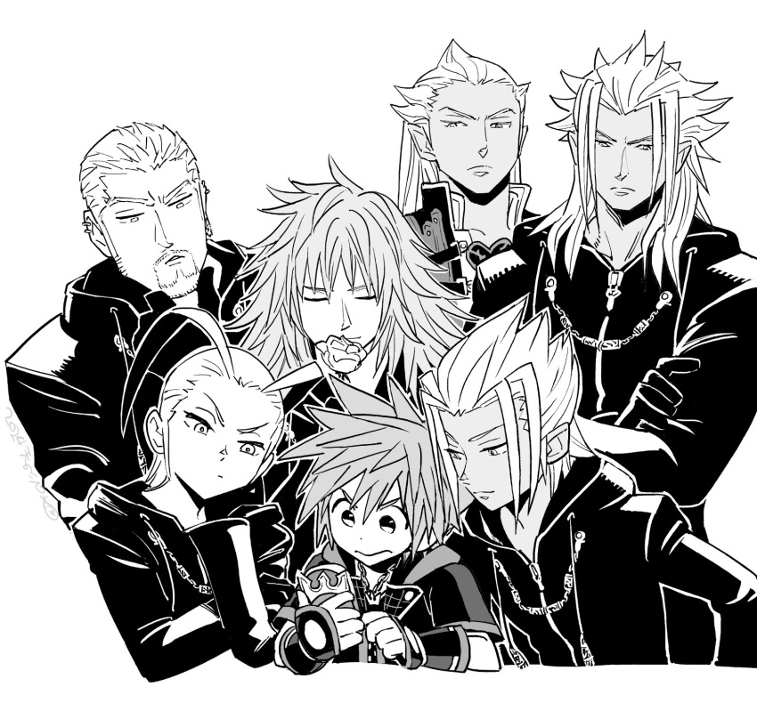 Safebooru - >:( 1girl 6+boys amano shiro ansem seeker of darkness ...