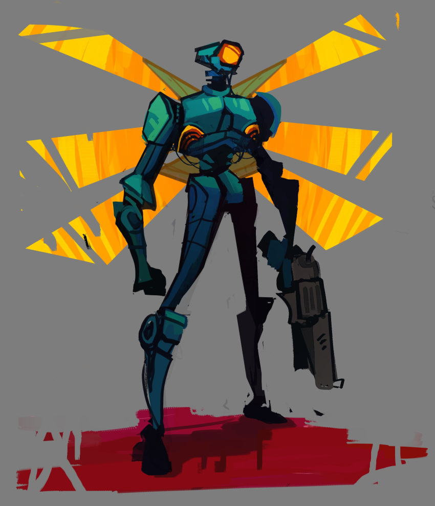 Safebooru - absurdres blood blood on ground full body gun highres ...