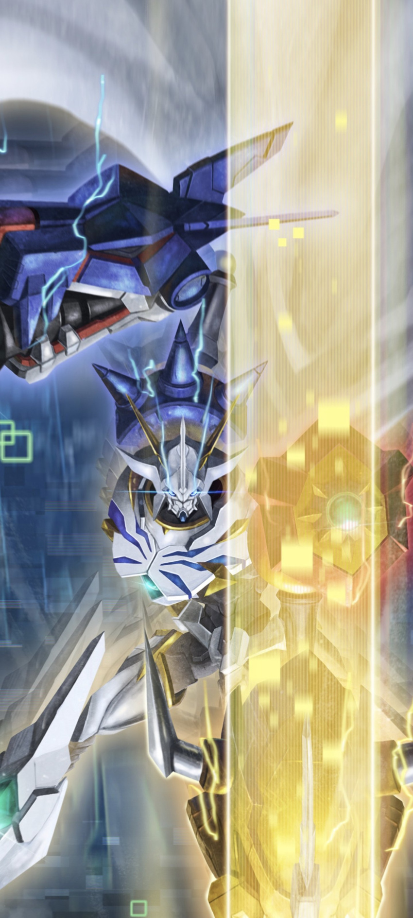 Safebooru - absurdres arm blade arm cannon bikiciki blue eyes cape ...