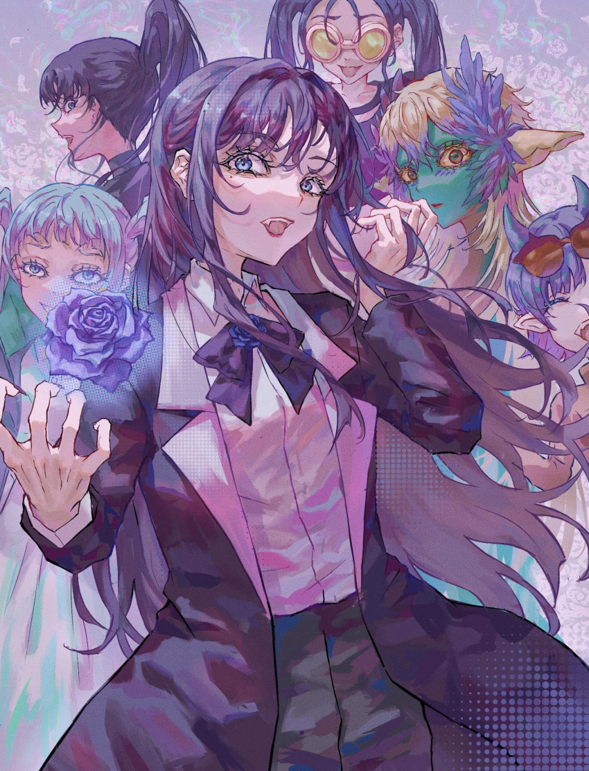 Safebooru - 6+girls 832 krab ^ ^ ado (utaite) aqua skin ashura-chan ...