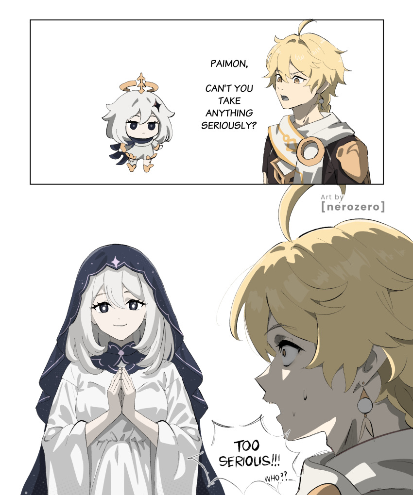 Safebooru - 1boy 1girl absurdres aether (genshin impact) ahoge artist ...