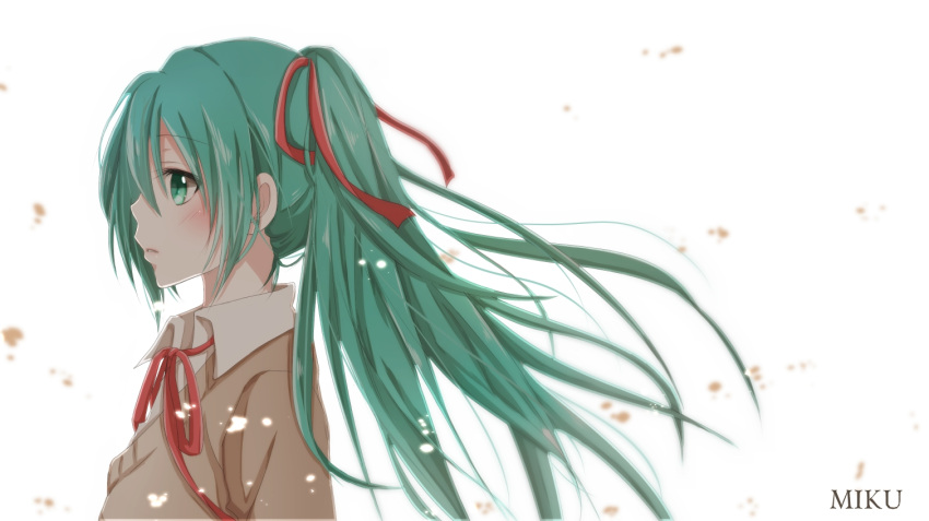 Safebooru - 1girl blush character name green eyes green hair hatsune ...