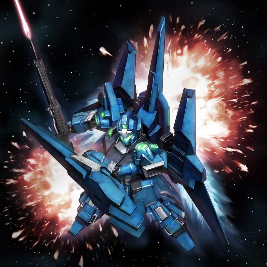 Safebooru - beam rifle energy sword explosion glowing gun gundam gundam ...