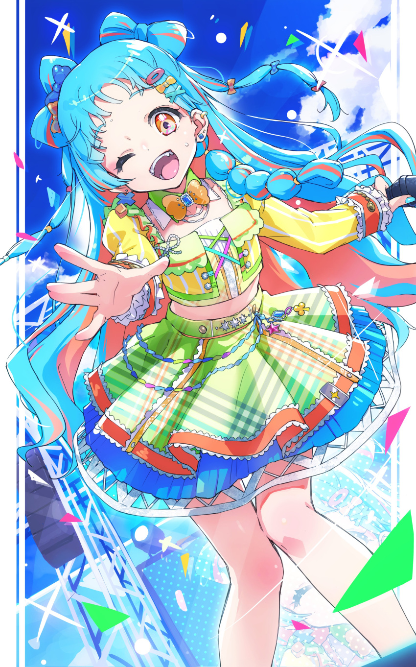 Safebooru - 1girl :d absurdres aikatsu! (series) aikatsu academy! artist request blue hair blue ...