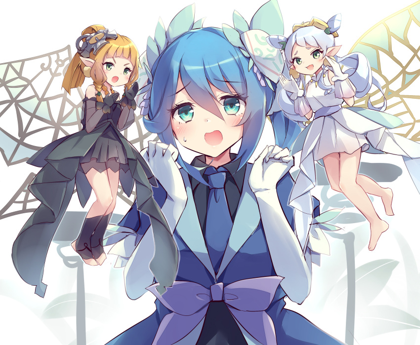 Safebooru - 3girls absurdres aromage rosemary aromalilith magnolia aromalilith rosalina barefoot ...