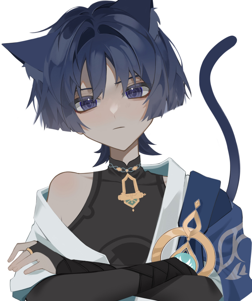 Safebooru - 1boy absurdres anemo symbol (genshin impact) animal ears ...