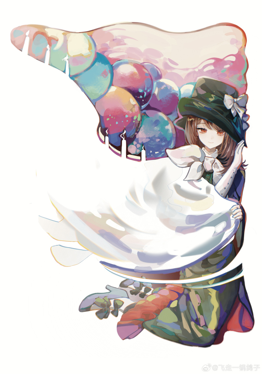 Safebooru - 1girl absurdres black bow black footwear black hat black skirt bow fei zou yi guo ...