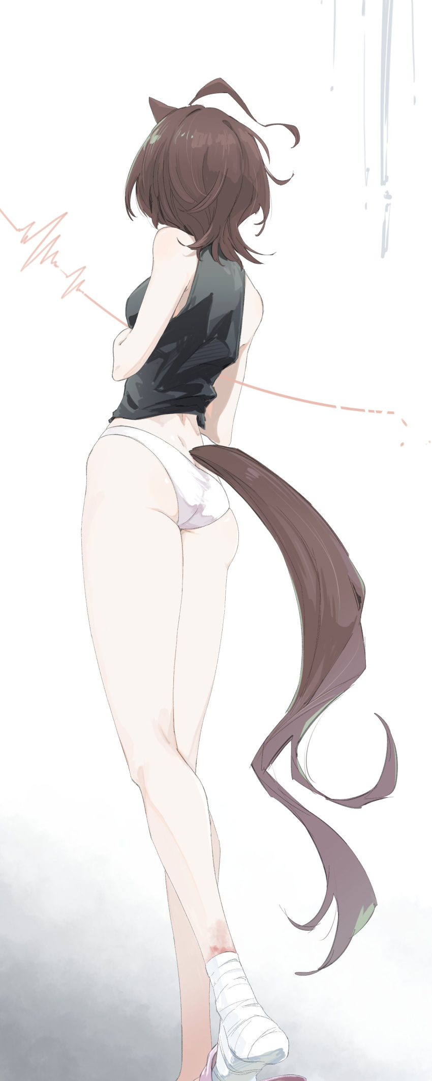 Safebooru - absurdres agnes tachyon (umamusume) ahoge animal ears ass bandaged foot bandages ...