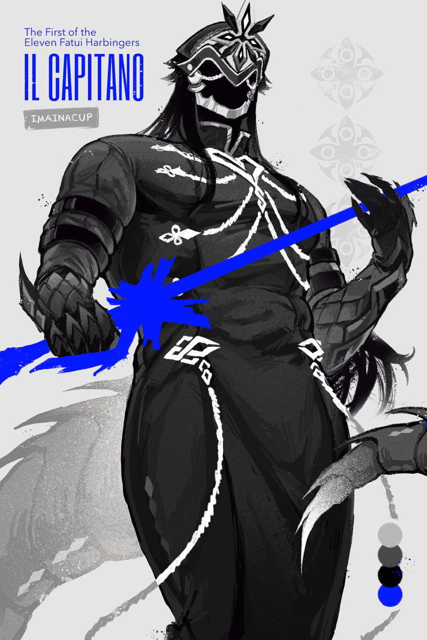 Safebooru - 1boy artist name capitano (genshin impact) color guide ...