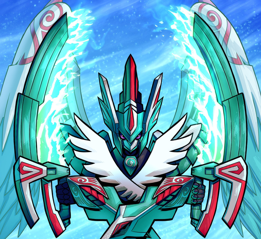Safebooru - armor blue background blue sky digimon digimon (creature ...