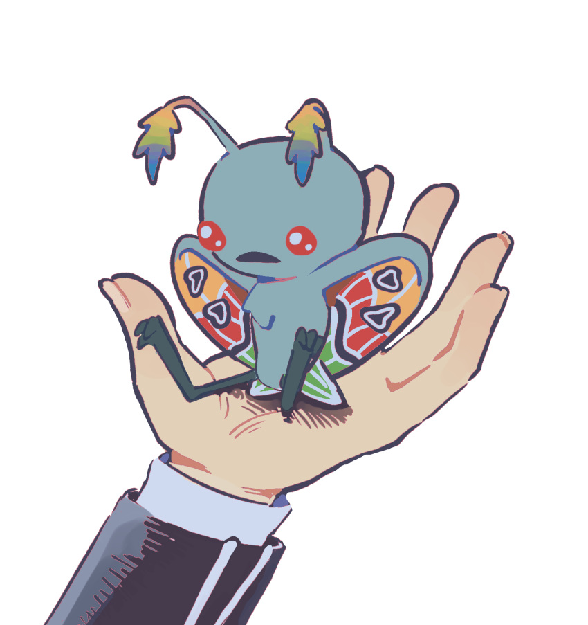Safebooru - 1other antennae commentary creature on hand english ...