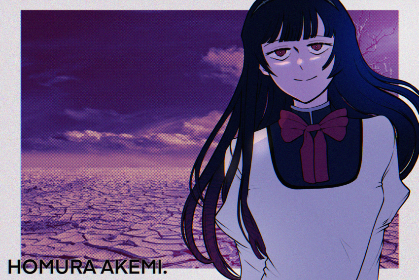 Safebooru - 1girl akemi homura alt text black hair bow bowtie character ...