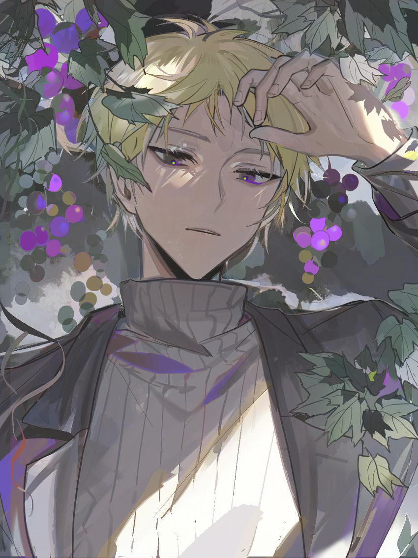 Safebooru - 1boy atou haruki black eyes black jacket blonde hair ...