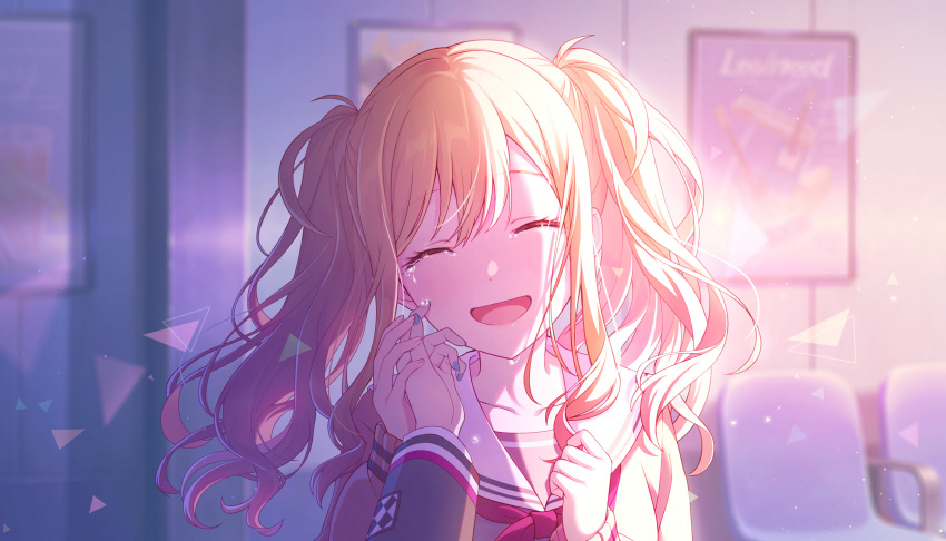 Safebooru - blonde hair closed eyes dress long hair project sekai smile tenma saki twintails ...