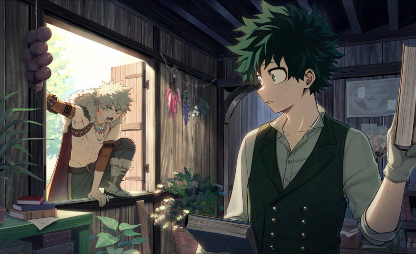 Safebooru - 2boys 2nd popularity poll (boku no hero academia) abs arm ...