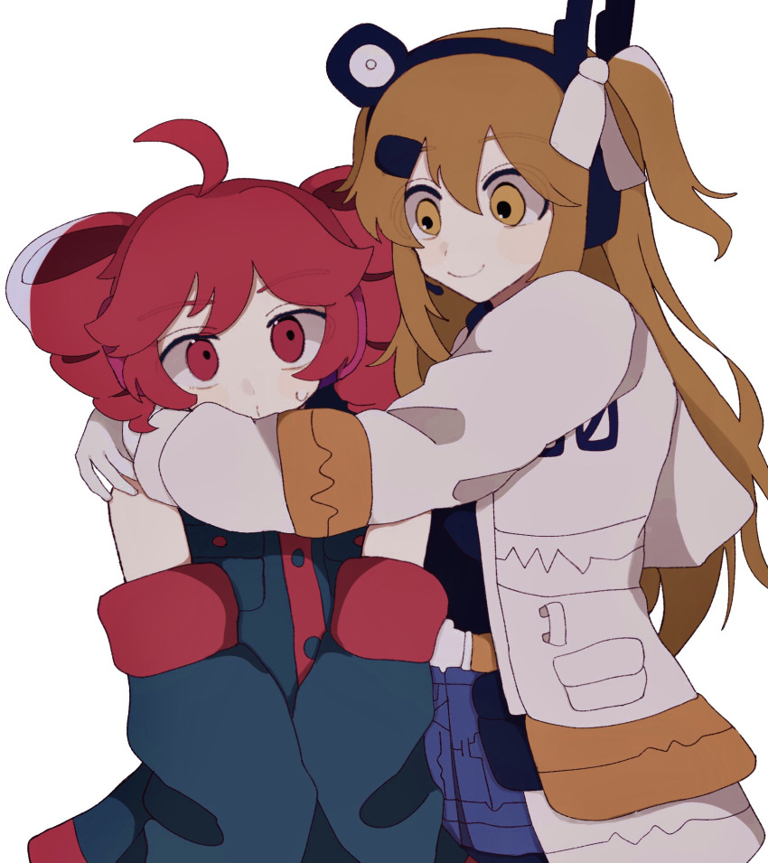 Safebooru - 2girls a.i. voice adachi rei agyo (ikayaki5252) ahoge alternate hair length ...