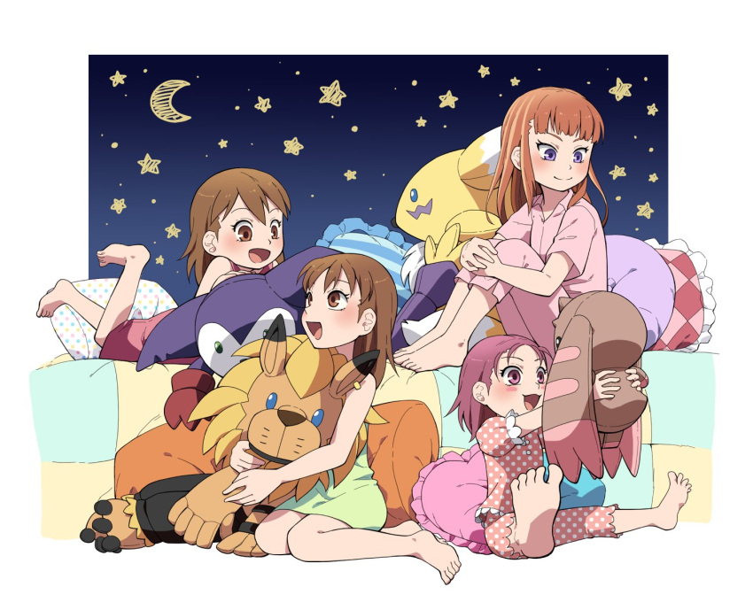 Safebooru - 4girls ai (digimon) barefoot brown hair digimon highres ...