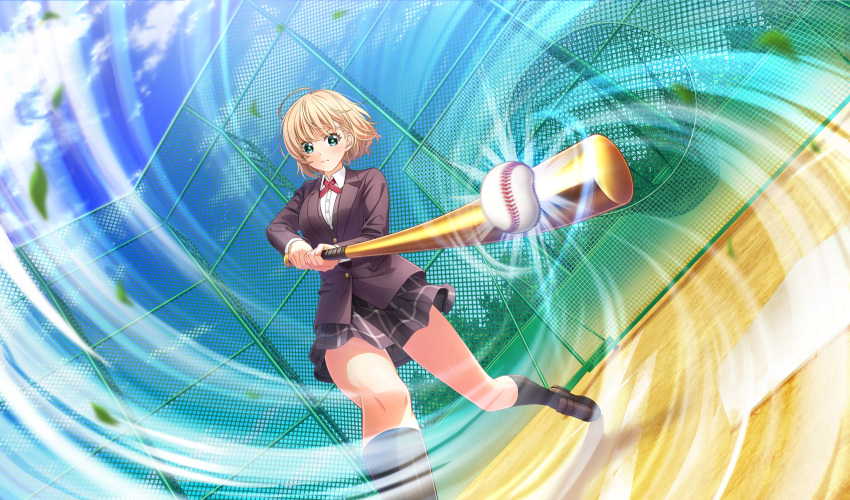 Safebooru - 1girl ahoge baseball baseball (object) baseball bat ...