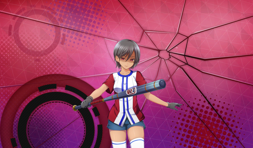 Safebooru - 1girl baseball bat baseball uniform black gloves black hair ...