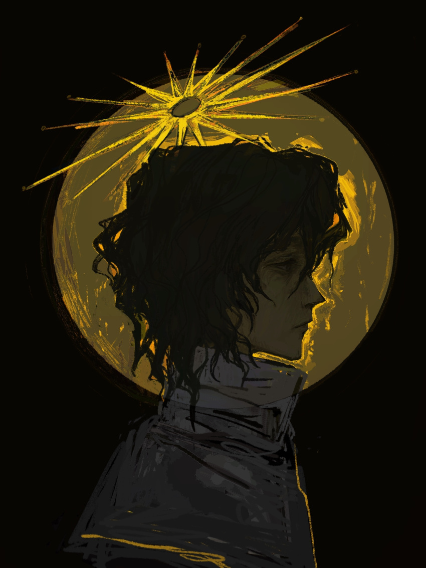 Safebooru 1boy Black Background Black Eyes Black Hair Chinese 4114