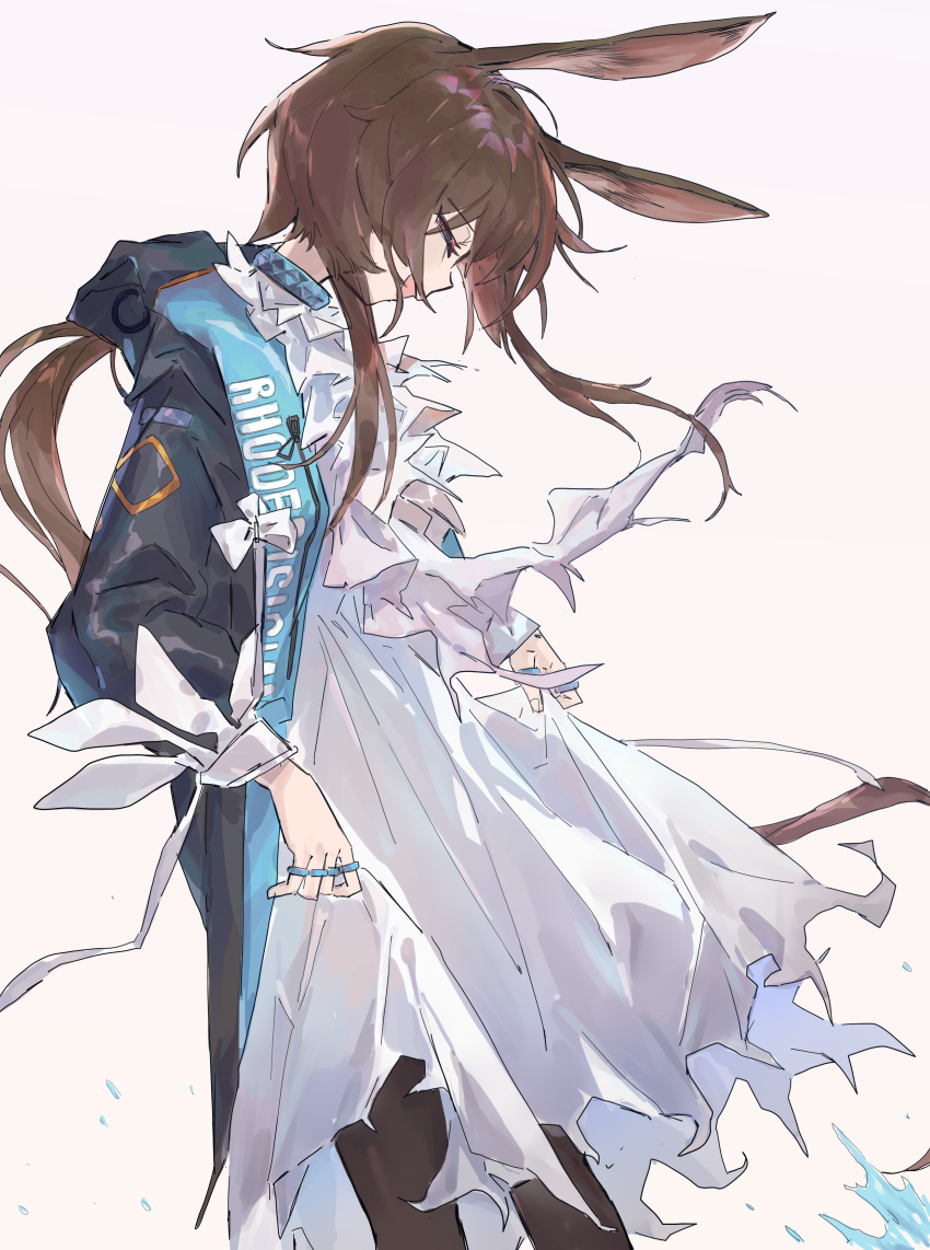 Safebooru - 1girl :d absurdres amiya (arknights) animal ear fluff animal ears arknights black ...