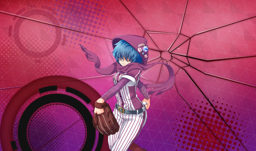 Safebooru - 1girl aoyama kanae badge ball baseball (object) baseball mitt baseball uniform belt ...