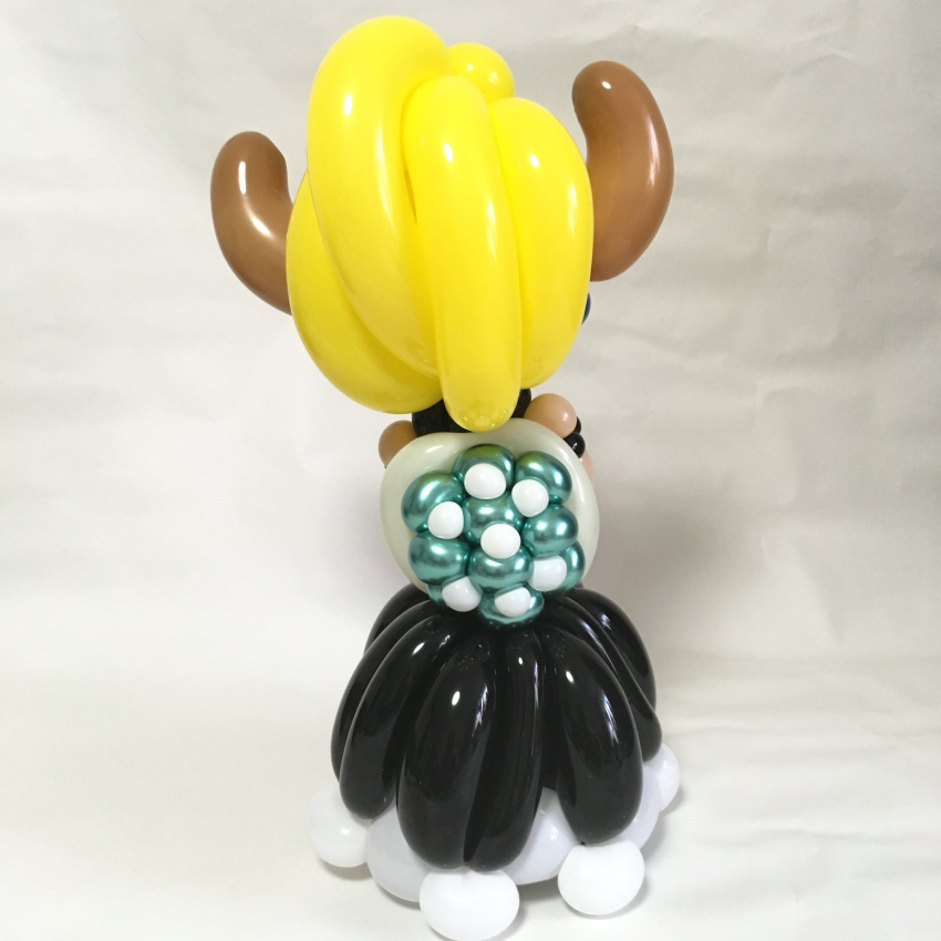 Safebooru - 1girl amusefactory balloon black dress blonde hair bowsette ...