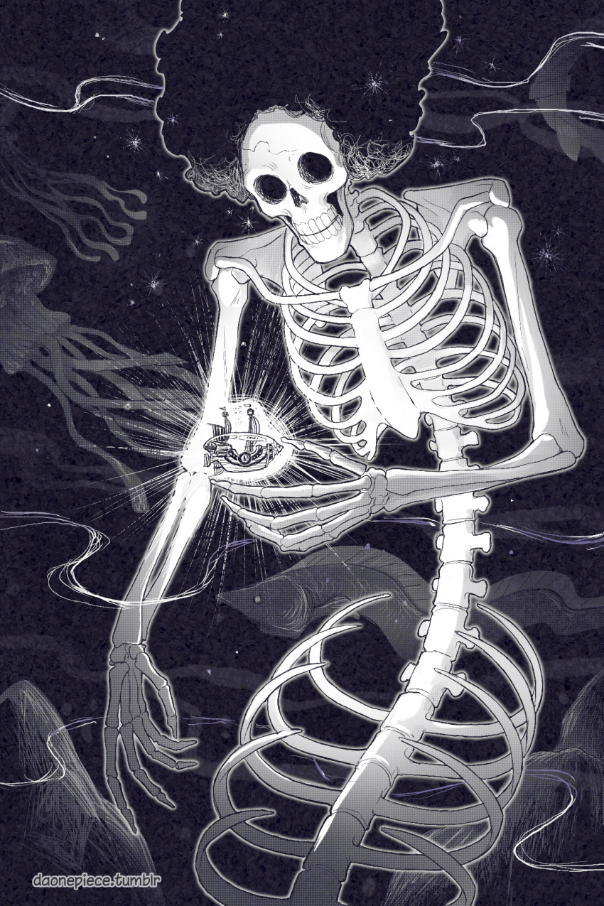 Safebooru - 1boy afro boat brook (one piece) commentary daonepiece ...