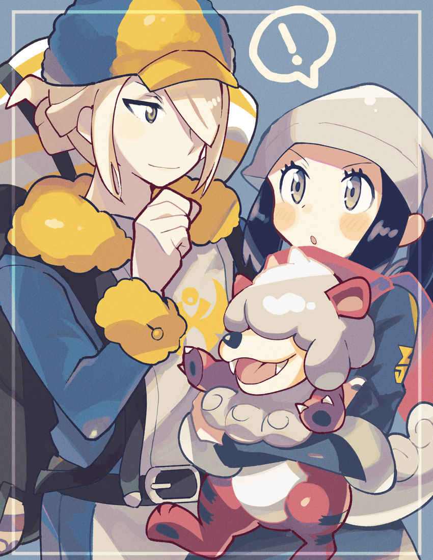 Safebooru - ! 1boy 1girl :o akari (pokemon) anidler91 backpack bag belt belt buckle black belt ...