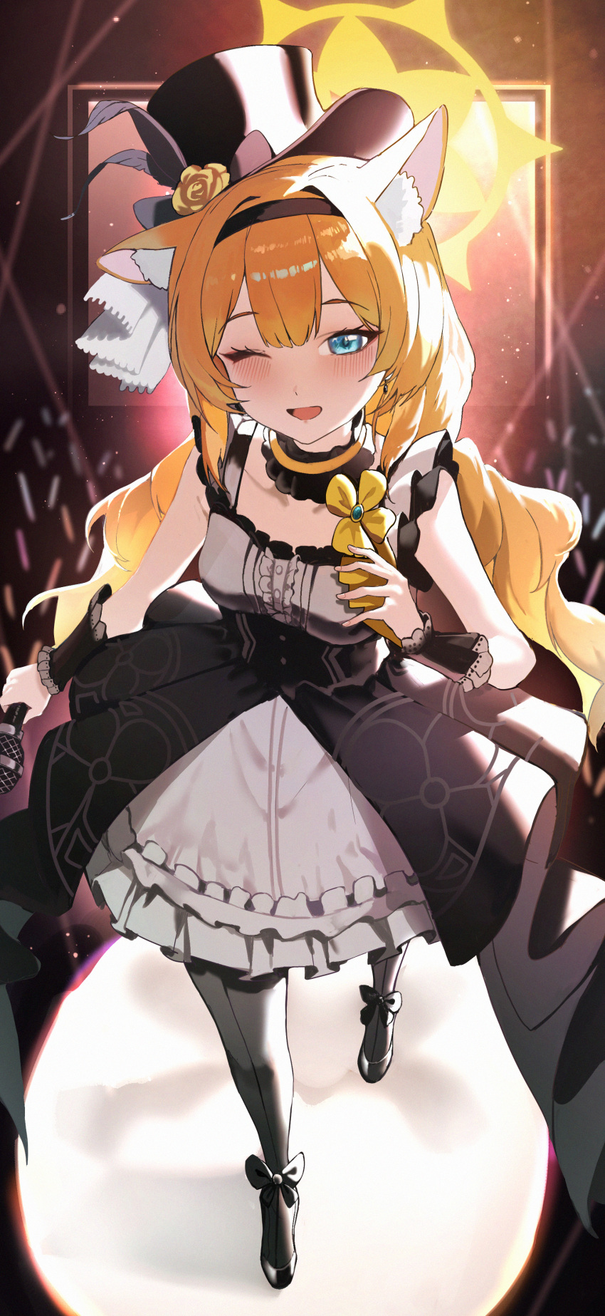 Safebooru - 1girl absurdres animal ear fluff animal ears bare shoulders blonde hair blue archive ...