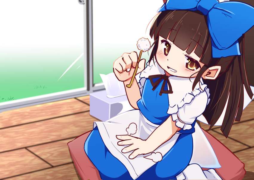 Safebooru 1girl Absurdres Alternate Hairstyle Black Ribbon Blue Bow 0866